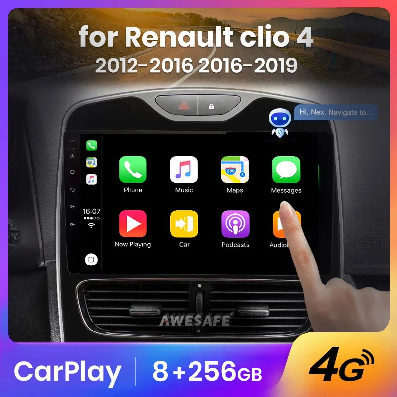 AWESAFE PX9 para Renault Clio 4 2012-2019 Radio Coche Carplay ...