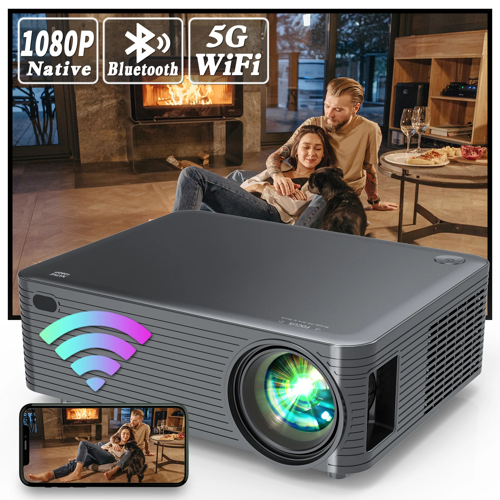 ZAOLIGHTEC A30 3D projector 1080P full HD outdoor 4K projector WIFI ...