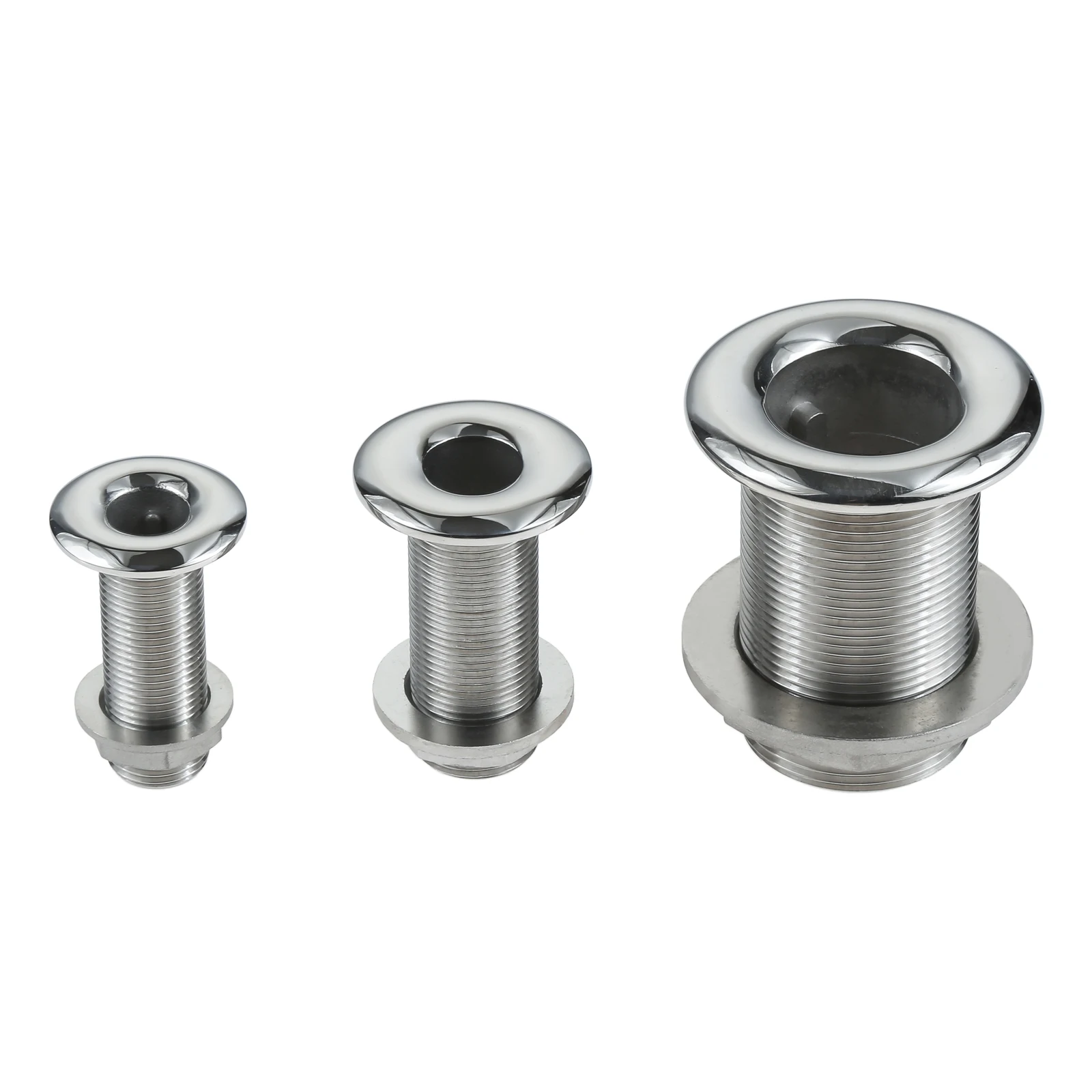 316 Stainless Steel Boat Thru Hull Fitting Connector Water Outlet Drain ...
