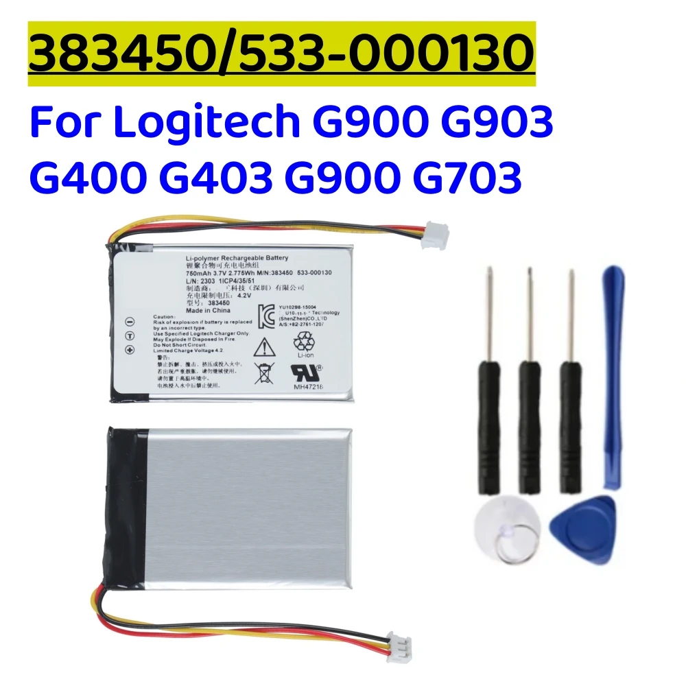 New-750mAh-533-000130-383450-Battery-For-Logitech-G900-G903-G400-G403 ...