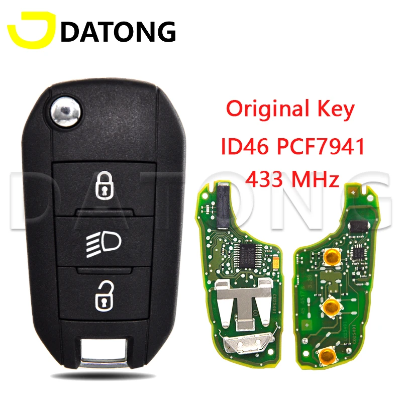 Datong World Car Remote Control Key For Peugeot 208 308 508 2008 ...