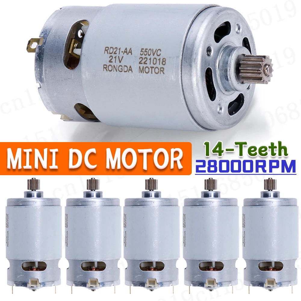 21V-Electric-Motor-14-Teeth-Geared-Motor-28000RPM-8-2mm-Gear-Diameter ...