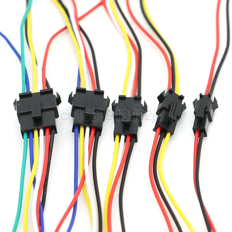 5Pcs SM2.54 Male & Female Connector 2Pin/3Pin/4Pin/5Pin/6Pin Pitch 2.54mm Wire Cable Pigtail ...