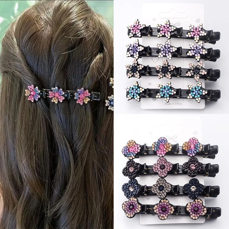 Fashion-Crystal-Bloemen-Haarspeldjes-Voor-Vrouwen-Meisjes-Strass-Braid ...