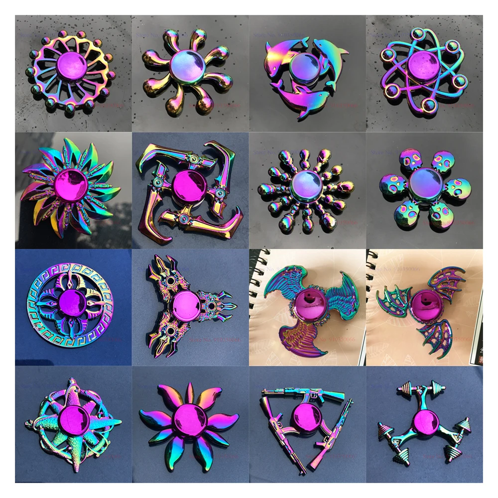 Colorful-Wing-Metal-Toy-Fidget-Spinner-Anti-Anxiety-ADHD-Relieves ...
