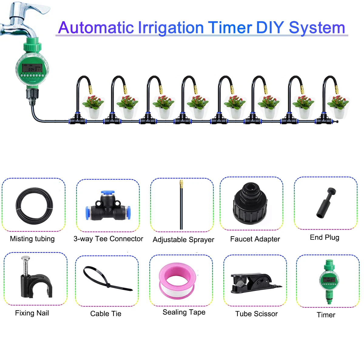 DIY-5-20M-Automatic-Irrigation-Timer-System-20cm-Free-bending-Atomizer ...