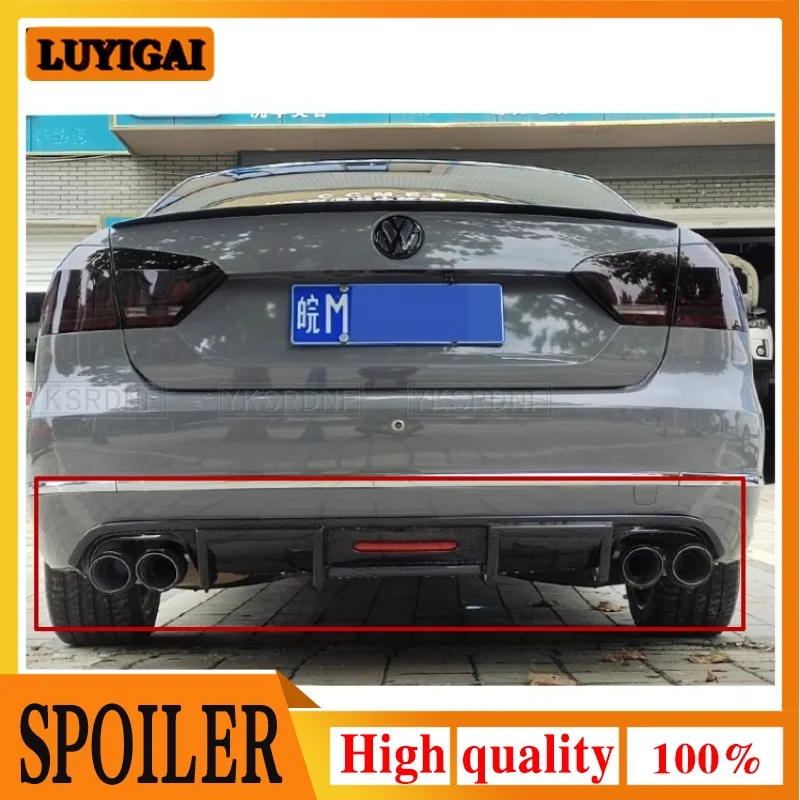 For-Volkswagen-Passat-B7-2012-2016-ABS-Black-Rear-Bumper-Lip-Trunk ...