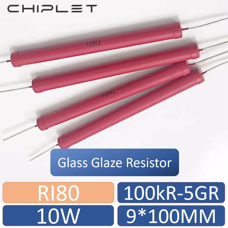 1PCS-RI80-Resistor-10W-Glass-Glaze-Resistance-100K-200K-1M-2M-3M-5M-10M ...