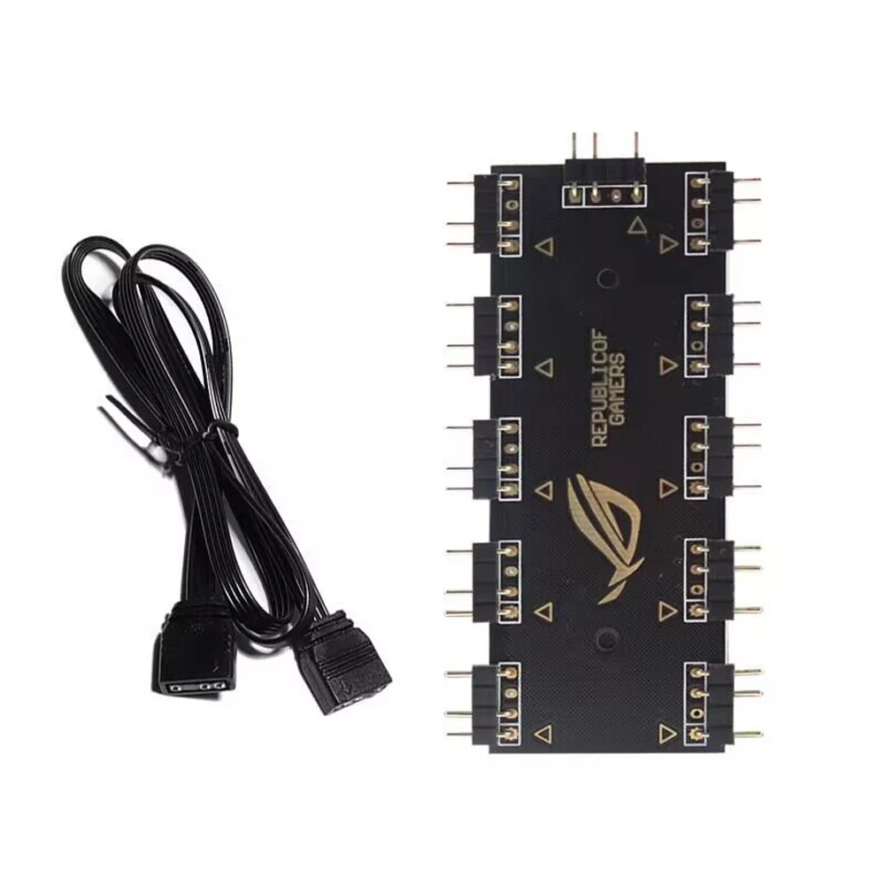 5V-3-Pin-ARGB-RGBW-Cable-ASUS-AURA-SYNC-RGB-10-Hub-Splitter-SATA-Power ...