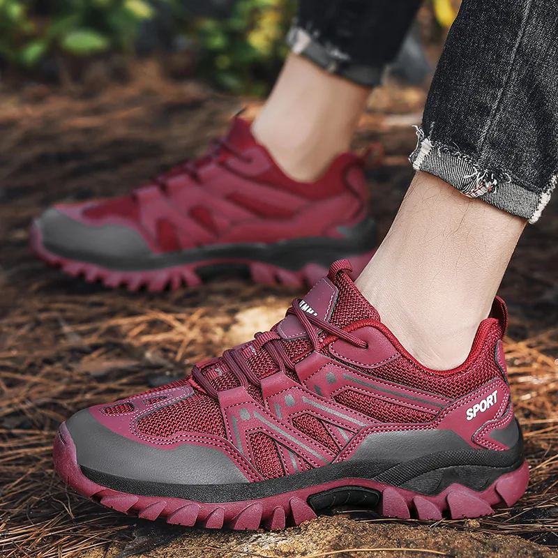 Women Men Hiking Shoes Outdoor Trekking Sports Climbing Camping Boots ...