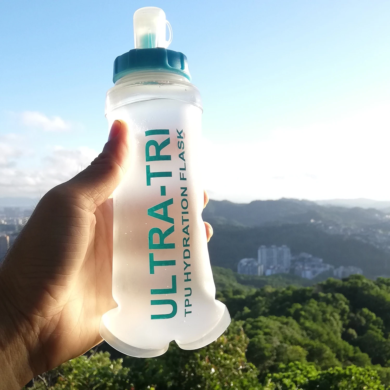 Gourde - Bouteille isotherme,ULTRA-TRI Pliable TPU Soft Flask Outdoor ...