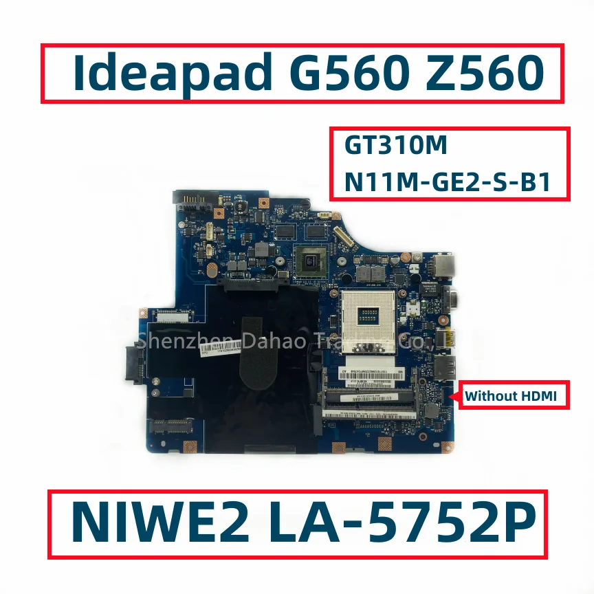 Placa-base-para-port-til-Lenovo-IdeaPad-G560-Z560-NIWE2-LA-5752P-con ...