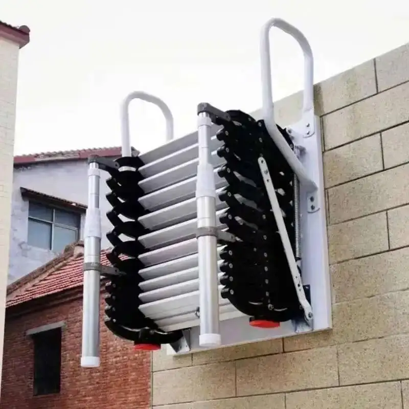 Telescopic Carbon Steel Ladders for Home Indoor Outdoor Wall-mounted ...