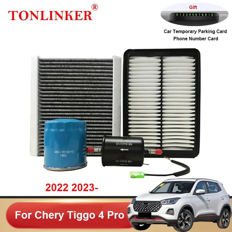 TONLINKER-Car-Cabin-Air-Filter-Oil-Filter-Fuel-Filter-For-Chery-Tiggo-4 ...