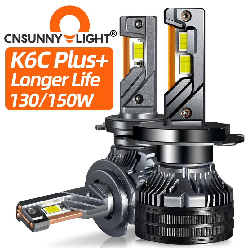 K6C-PLUS-H7-H4-H11-9005-130-150W-3-Copper-Tube-LED-Headlight-Bulbs-For ...
