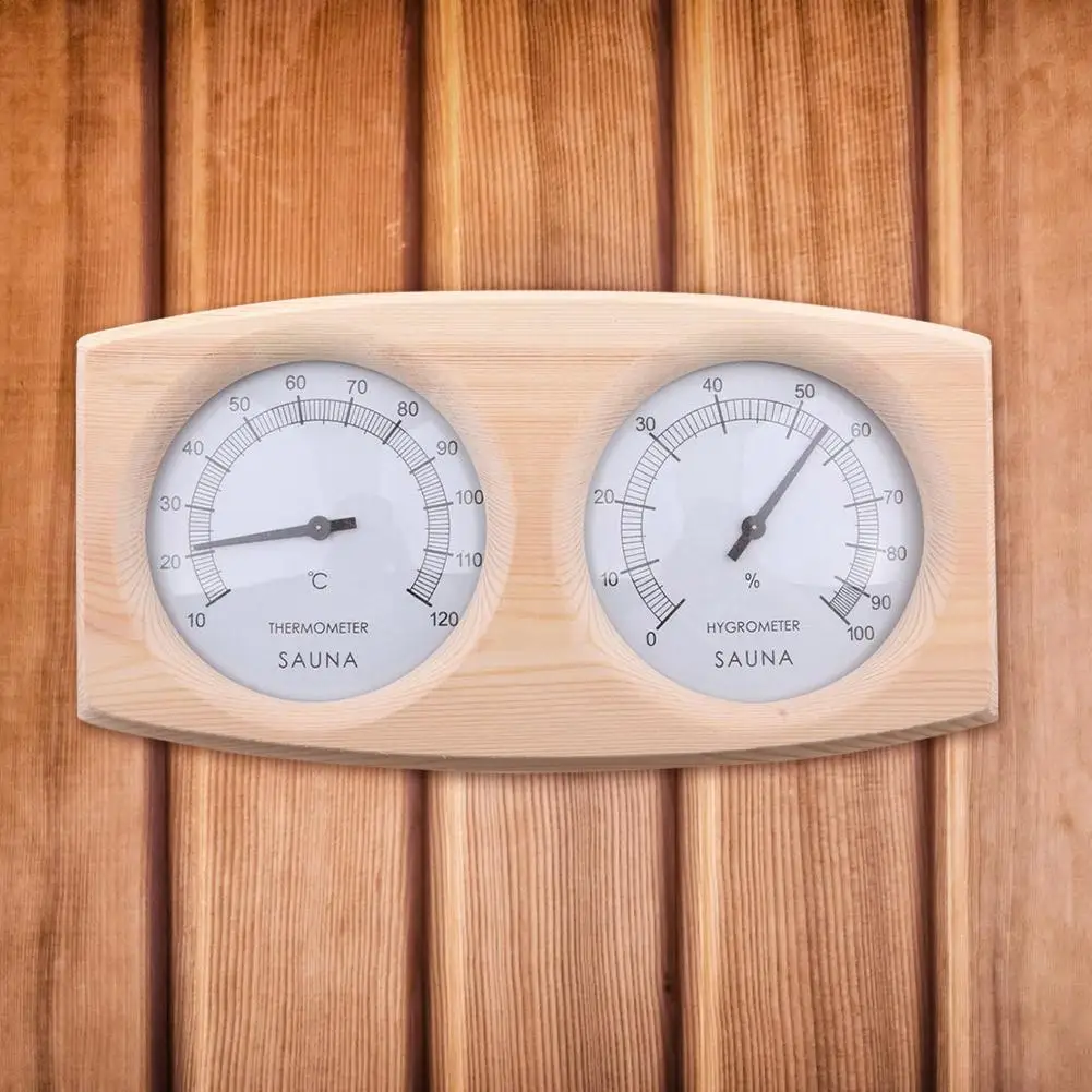 Wood Sauna Thermometer Hygrometer 2 in 1 Sauna Room Humidity ...