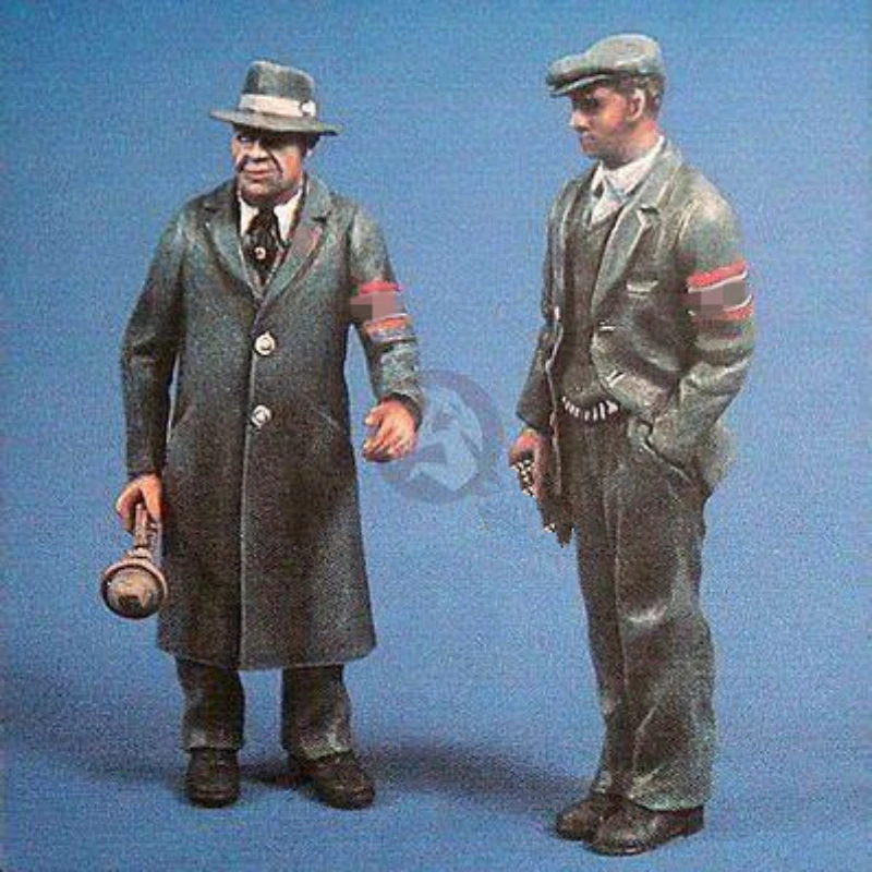 1/35 Scale Resin Figure Model Kit modeling Scene Civilian Miniature ...