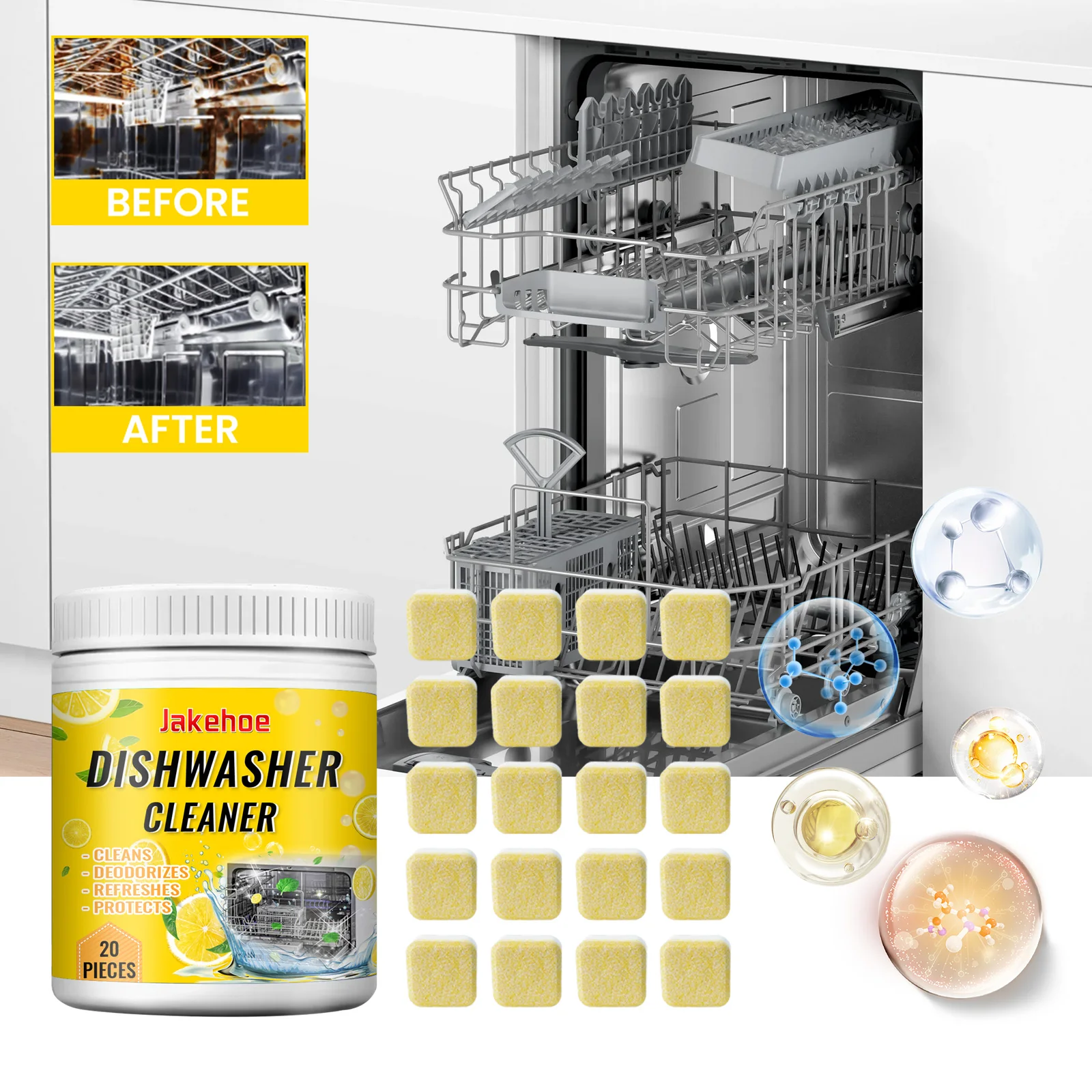 12pcs-Dishwasher-Cleaning-Tablets-Removes-Limescale-Build-Up-and-Odor ...