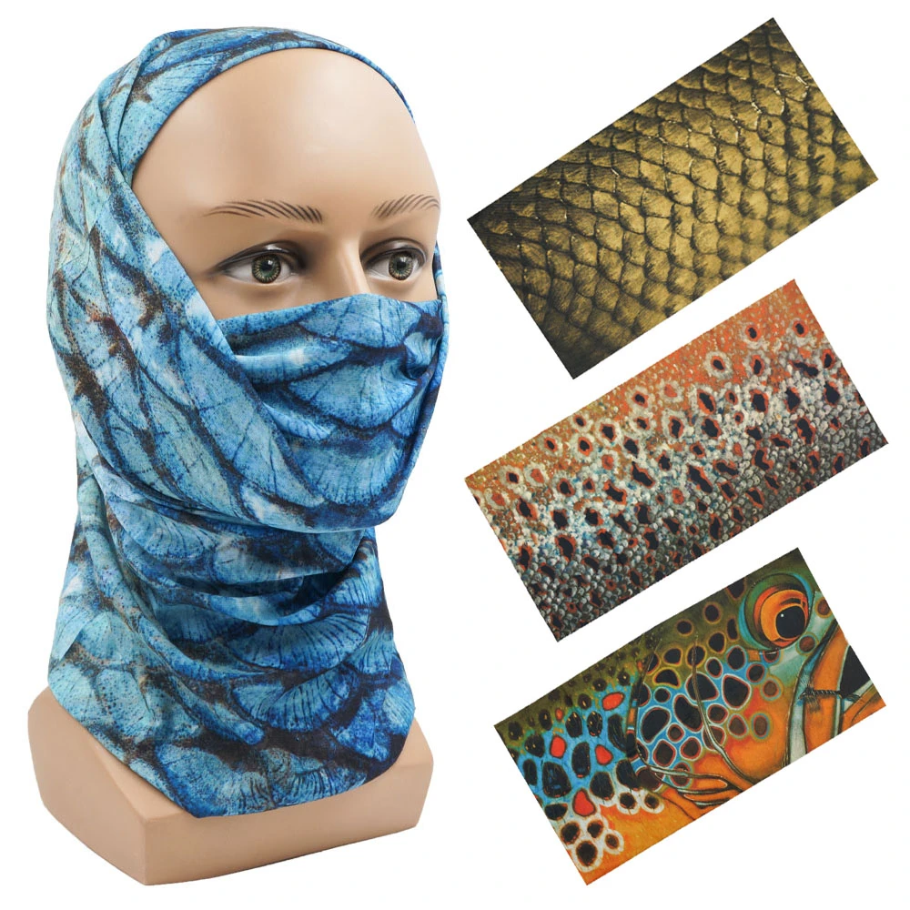 Fish Scales Skin Patterns Cycling Headwear Scarves Masks Bandana ...