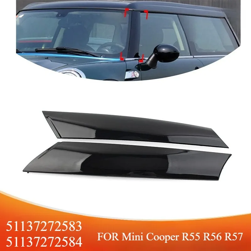 Upgraded Windshield Side Molding Chrome A Pillar Cover For Mini Cooper ...