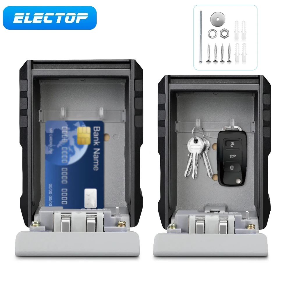 ELECTOP-Wall-Mount-Safe-Box-Metal-Material-Password-Key-Lock-Storage ...