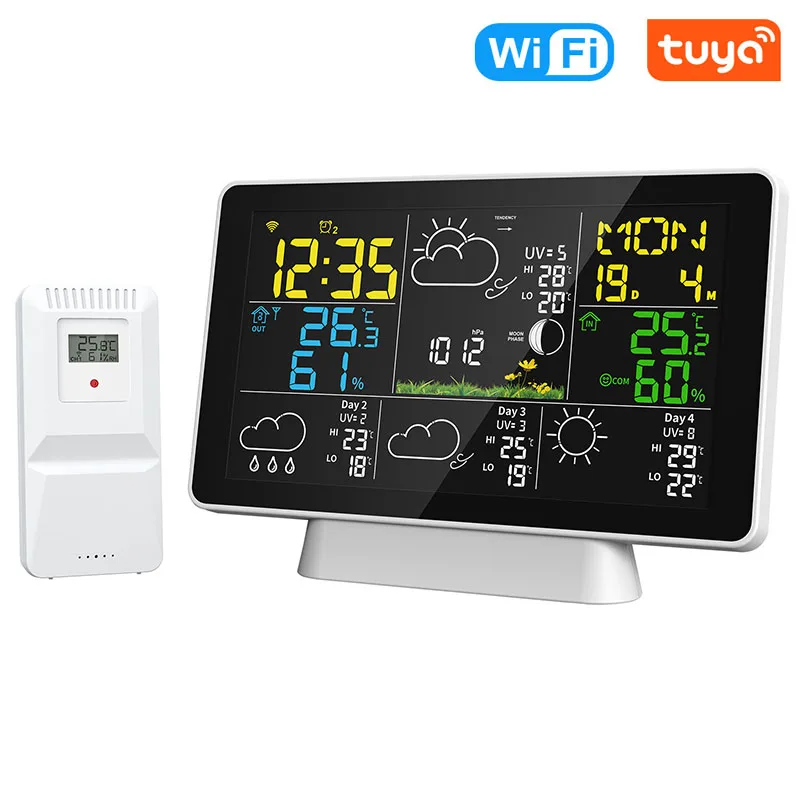 Tuya-WiFi-Intelligent-Weather-Clock-4-Day-Weather-Forecast-Weather ...