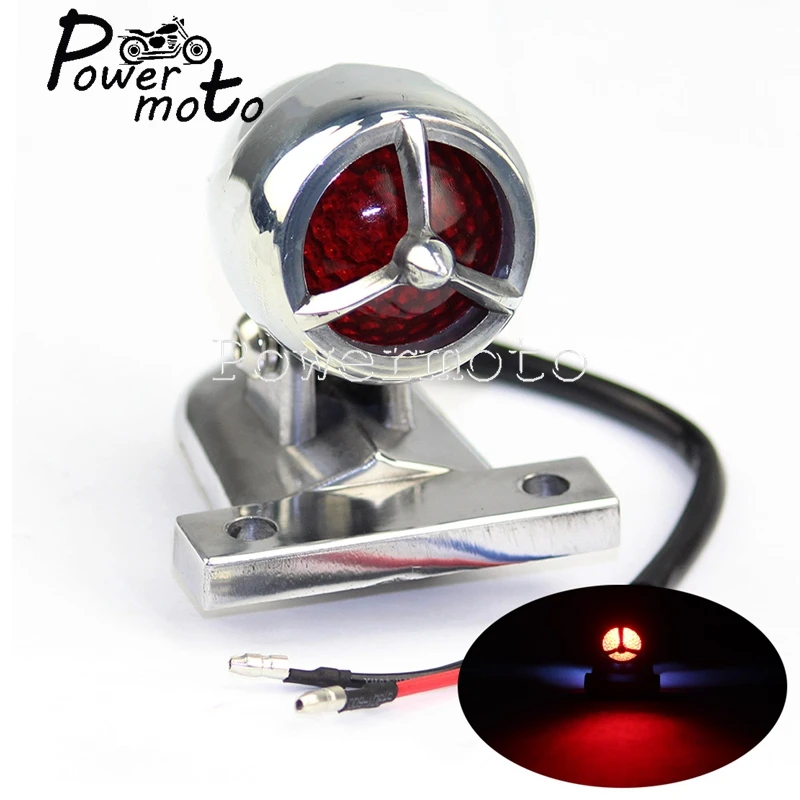 Motorcycle Rear Taillight Tail Light LED Brake Stop Lamp W/ Licesne ...
