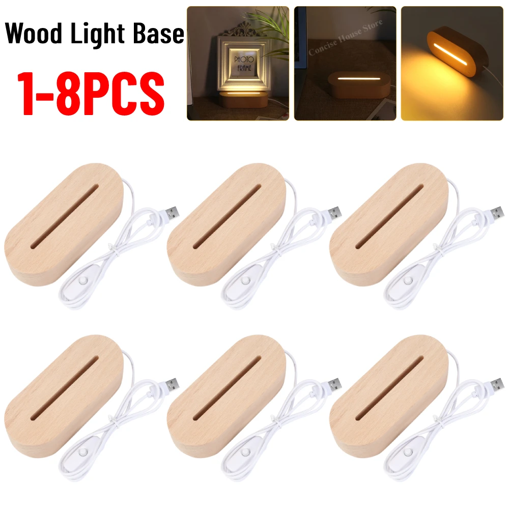 8-1pcs-LED-Wood-Light-3D-Crystal-Glass-Rectangle-LED-Lights-Plate ...