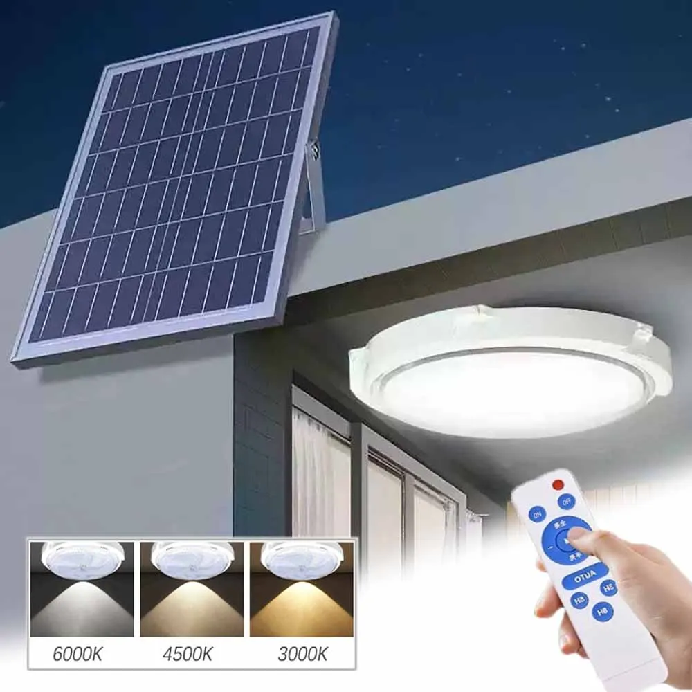 1 Set LED Solar Balcony Ceiling Lights for Outdoor Garden Porch ...