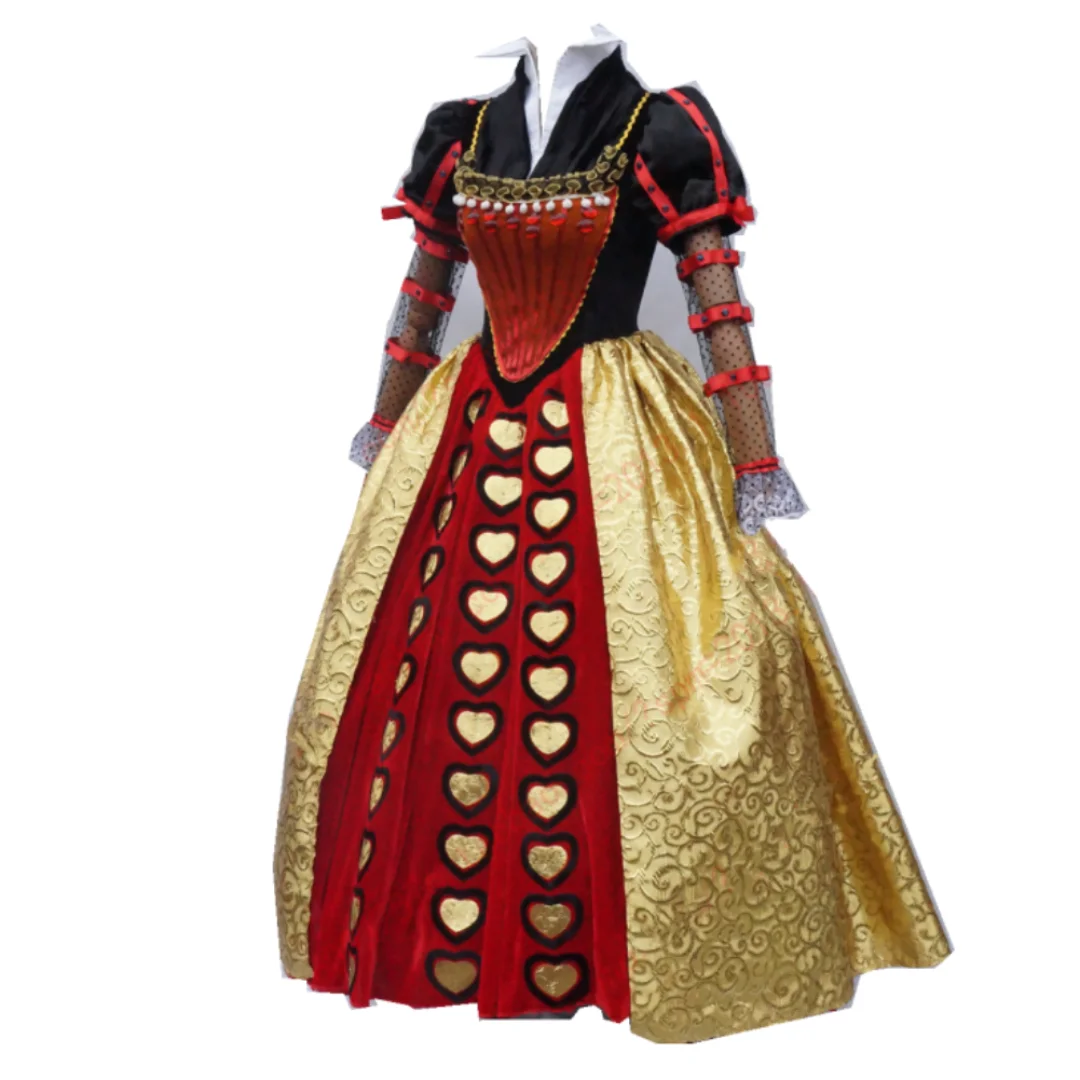 Hoge-Kwaliteit-Alice-In-Wonderland-De-Rode-Koningin-Kostuum-Kostuum ...