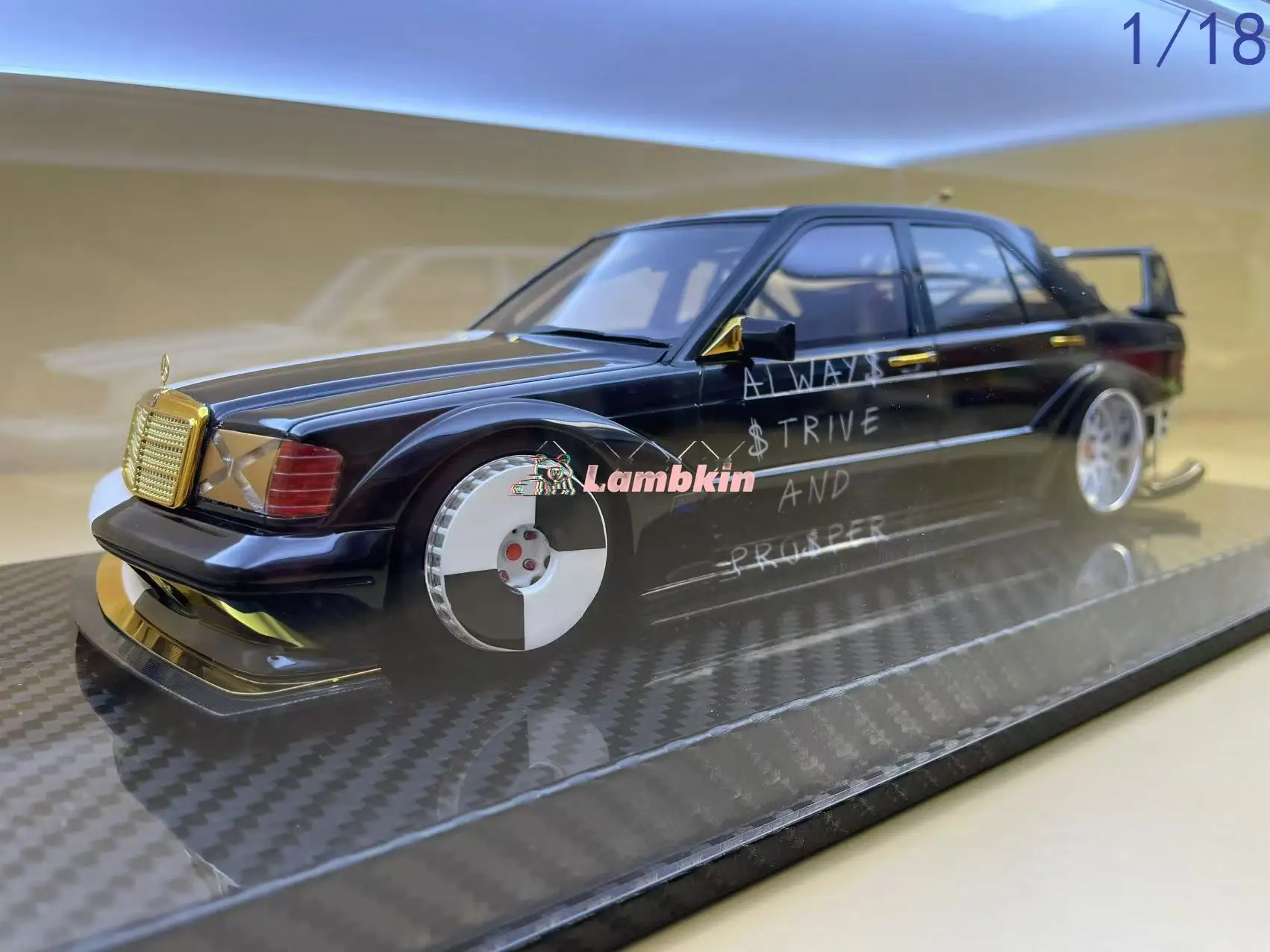 VIP Model 1/18 benz 190E asap black white limited99 resin unopenable ...