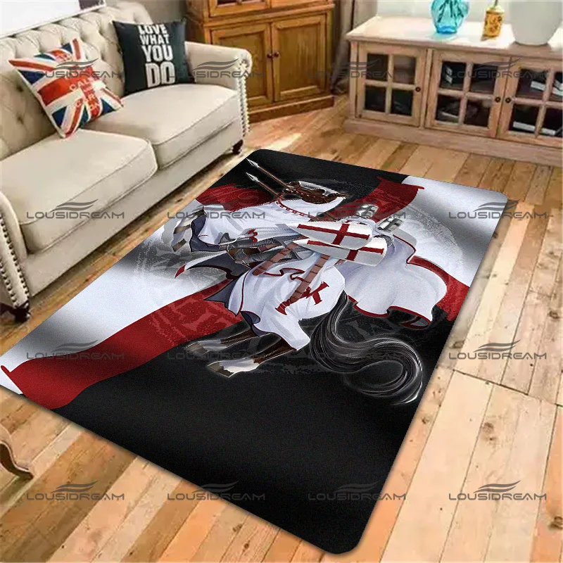 Square Flannel Knights Templar Carpet Classic Templar Crusader Pattern ...