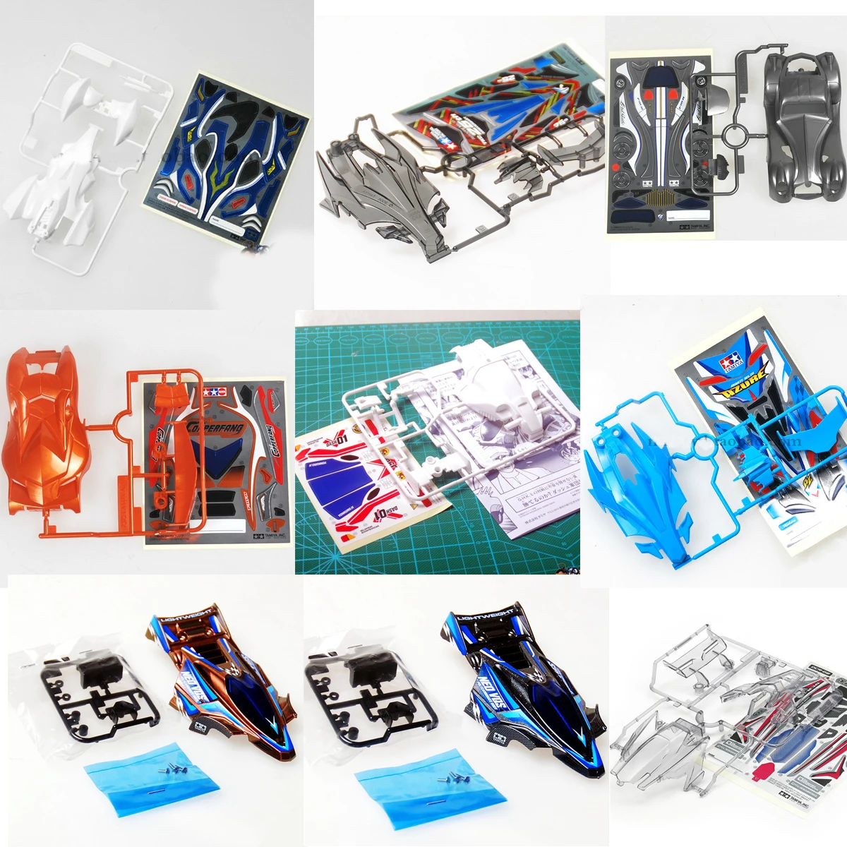 Piezas de repuesto para modelos de coches de carreras TAMIYA Mini 4WD ...