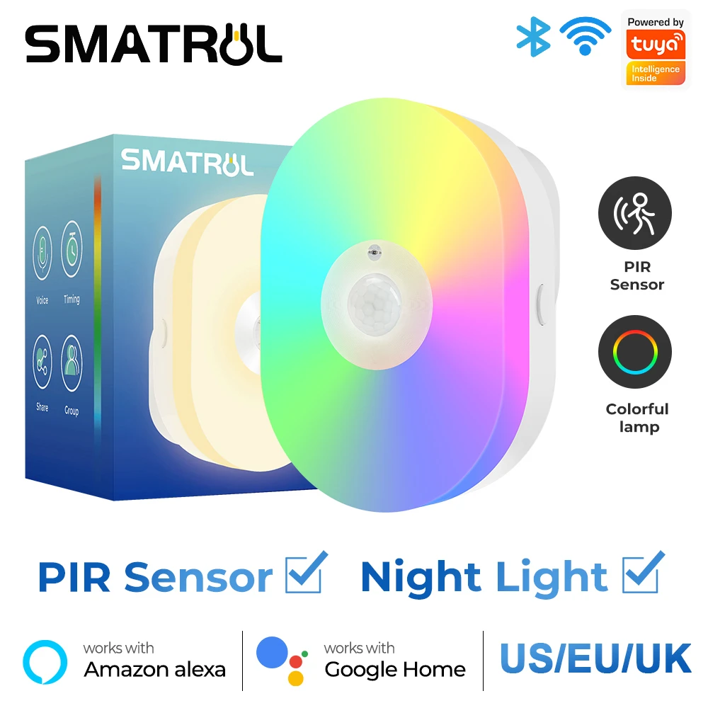 Tuya Smart Led Night Light Pir Motion Sensor | Night Light Motion ...