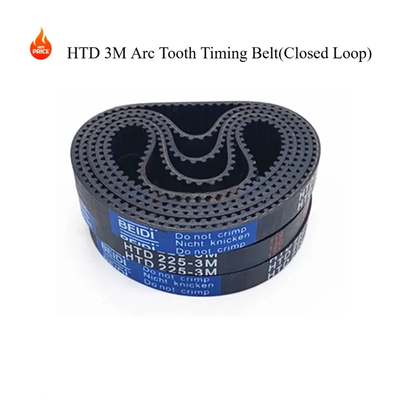 Rubber Arc Tooth Timing Belt Pitch Width 6 10 15 20mm Length 204 207 ...