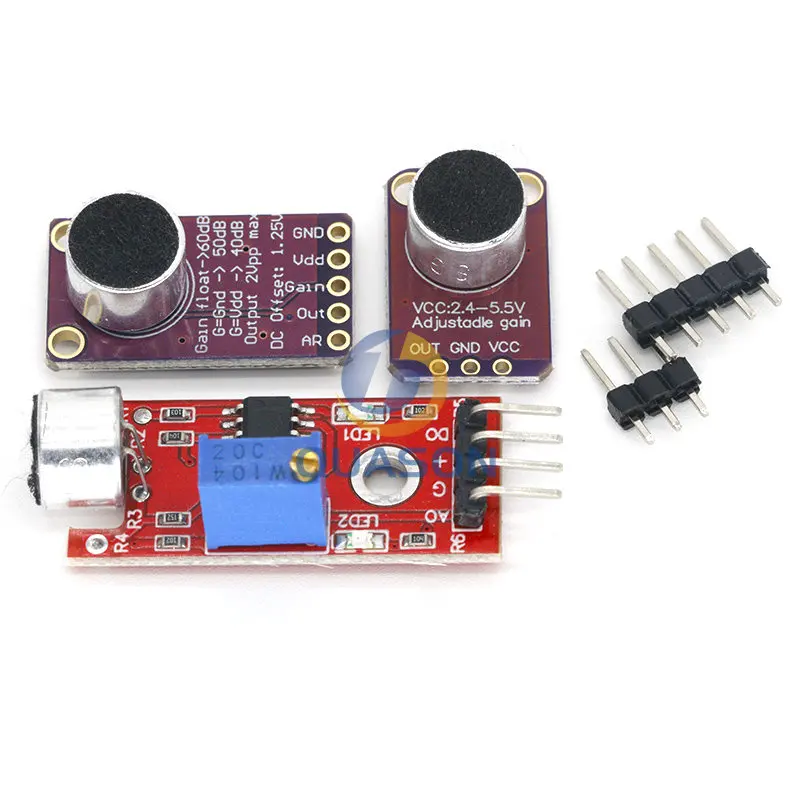 Electret-Microphone-Amplifier-Stable-MAX9814-module-Auto-Gain-Control ...