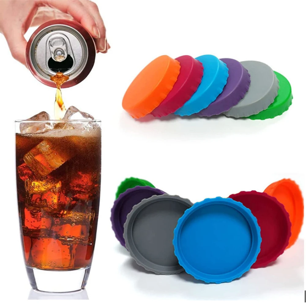 2PC-Reusable-Can-Stopper-Silicone-Soda-Lid-Covers-Multi-color-Covers ...