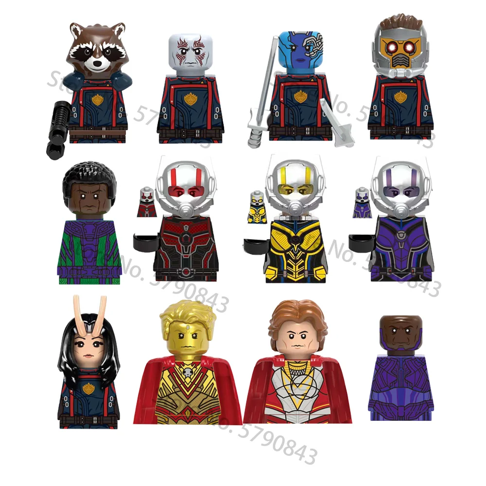 NEW Movie Cartoon Brick Guardians of the Galaxy Ant Man Mini Assemble ...