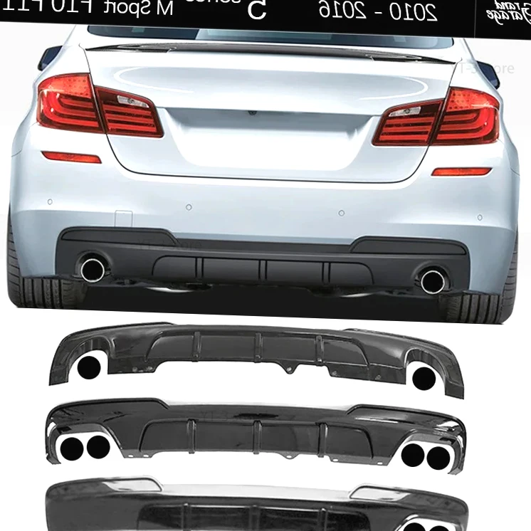 Carbon Fiber Printing Rear Bumper Diffuser Lower Spoiler for 2010 ...