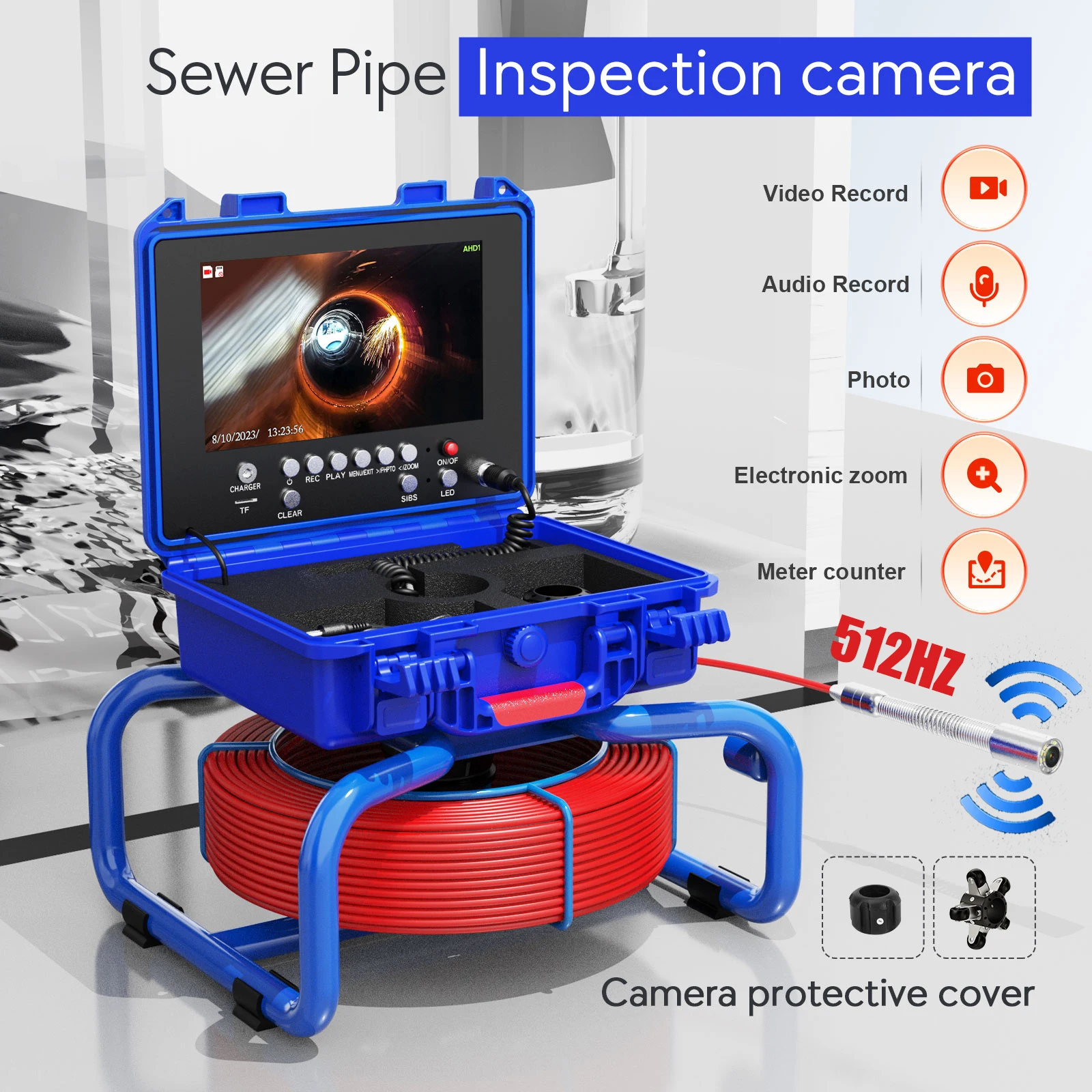 9-inch-Sewer-Camwater-with-512HZ-Transmitter-Self-Leveling-Inspection-Video-Endoscope-Waterproof ...