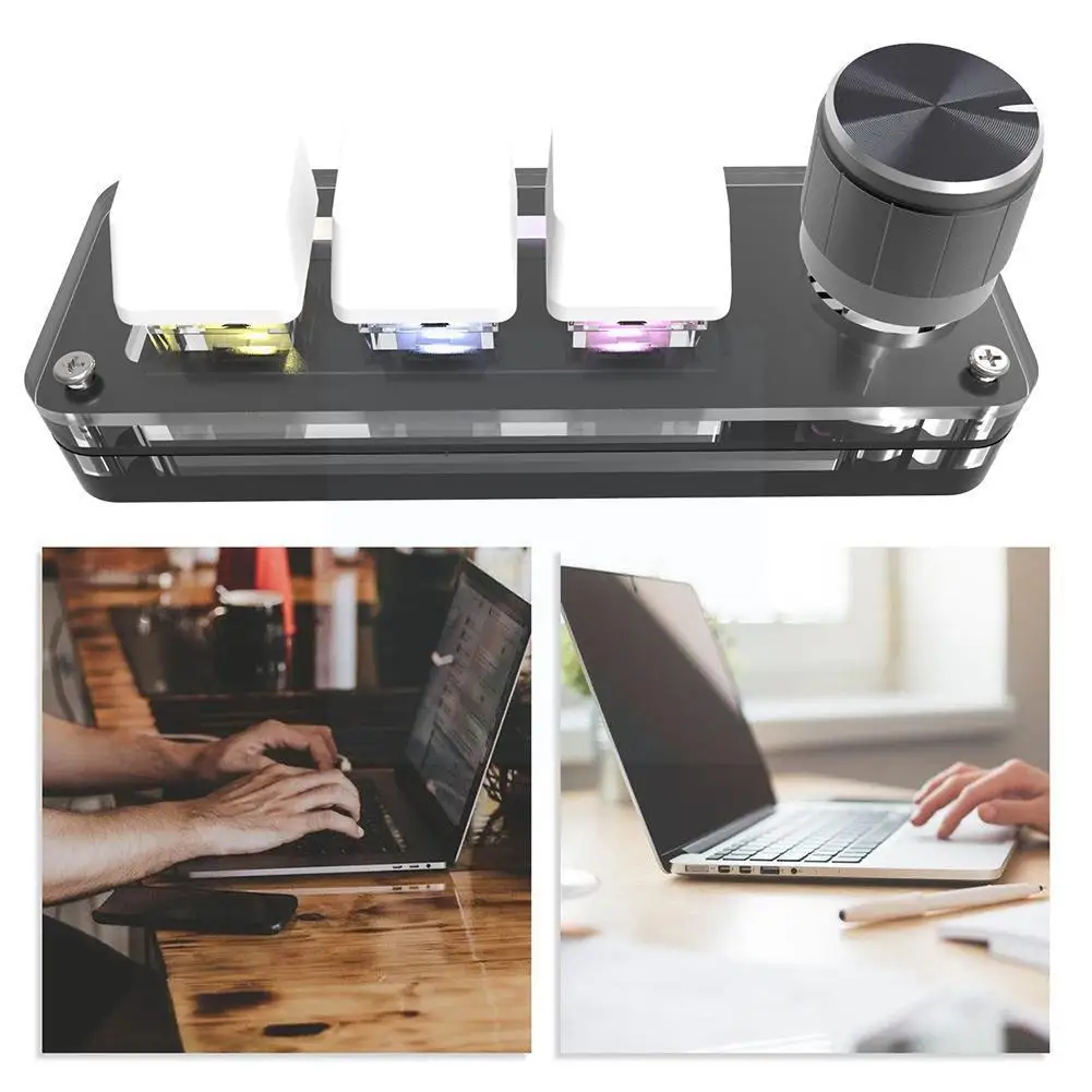 3 Keys Keyboard Portable RGB LED Upgrade Parts Standard Keyboard OSU ...