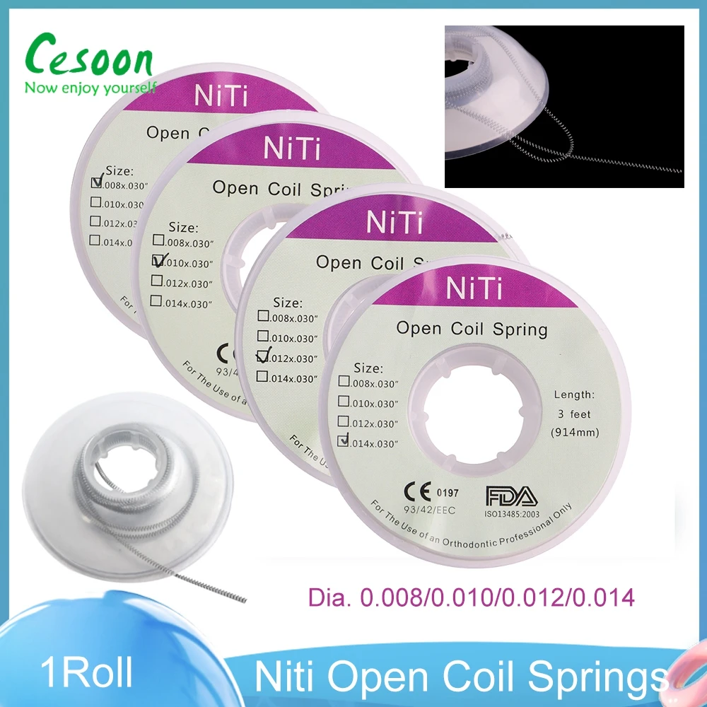 Cesoon-1Roll-Dental-Orthodontic-Niti-Open-Coil-Springs-Size-0-008-0-010 ...