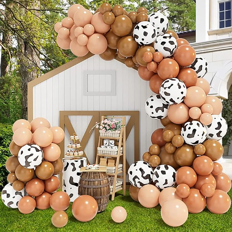 143Pcs-Cow-Balloons-Garland-Arch-Kit-with-Brown-Balloon-for-CowBoy ...