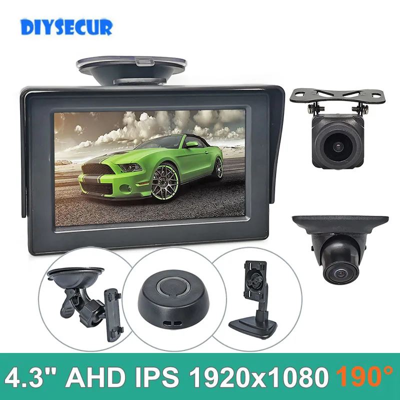 DIYSECUR-4-3inch-AHD-IPS-Rear-View-Backup-Car-Monitor-190-Degree-1080P ...