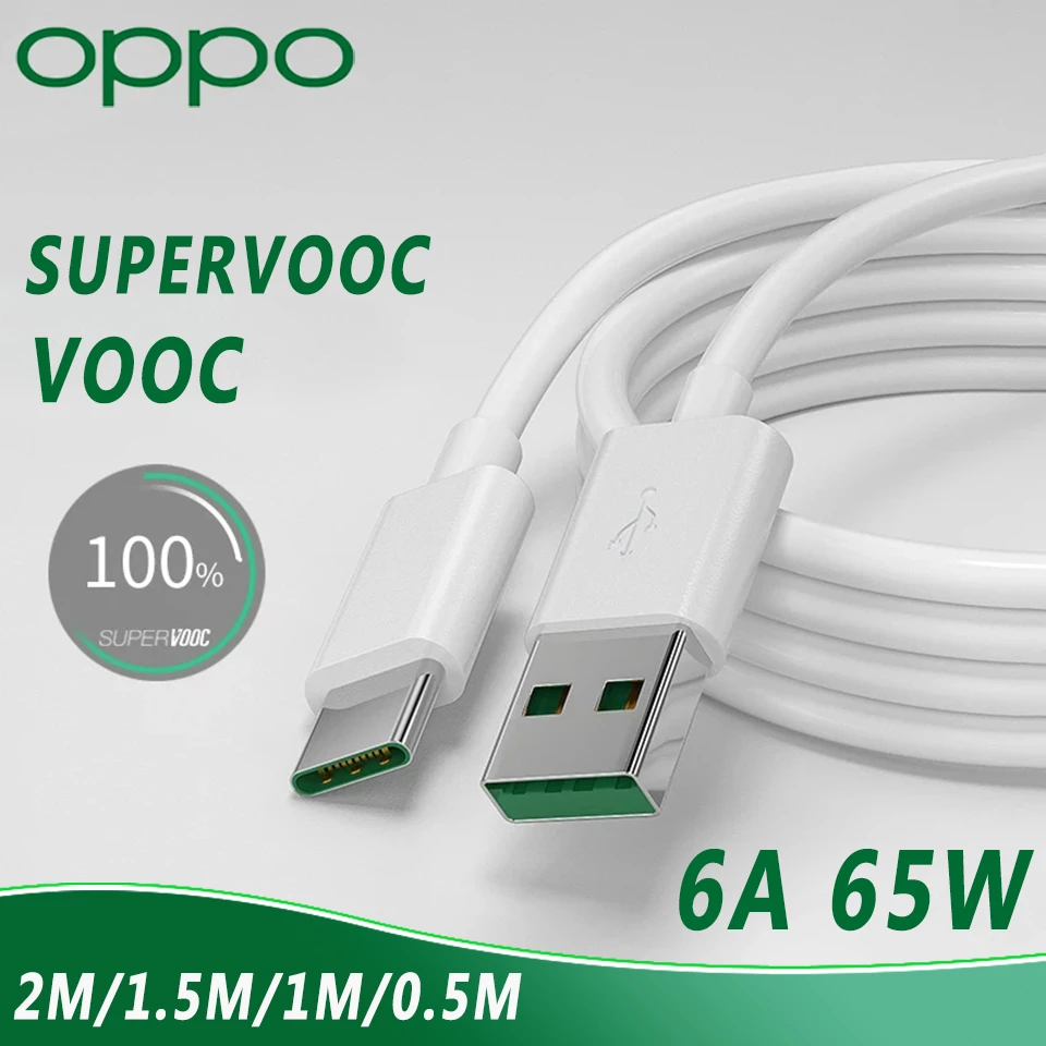 Oppo Cable 65w Original Supervooc Charger Cabel Type C Reno 7 5g 5 Pro ...