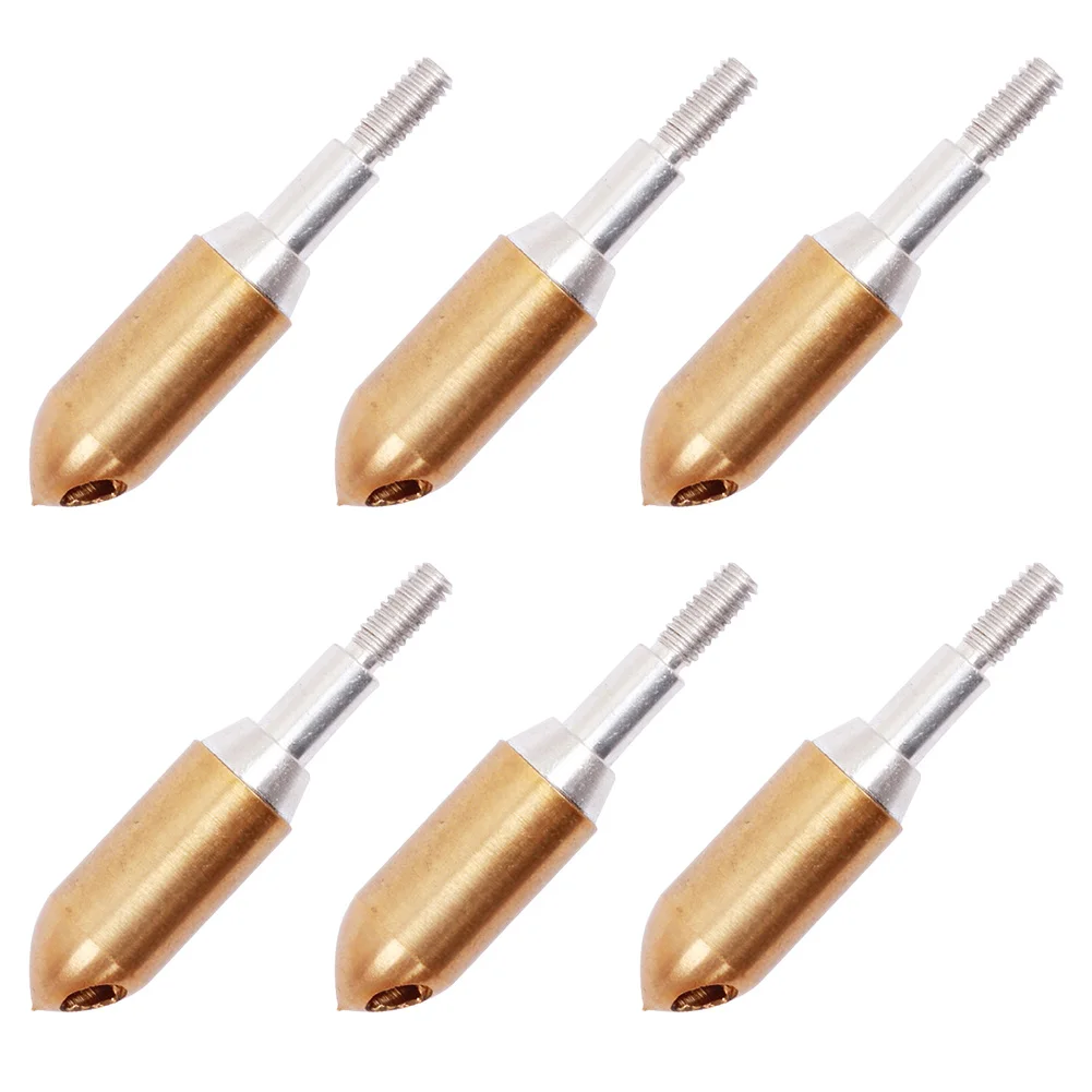 6PC-Whistle-Copper-Broadhead-Arrowhead-Screw-On-Archery-Arrow-Tip-Point ...