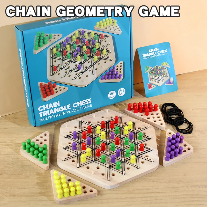 Multiplayer-Party-Battle-Game-Wooden-Geometric-Interlocking-Chess ...