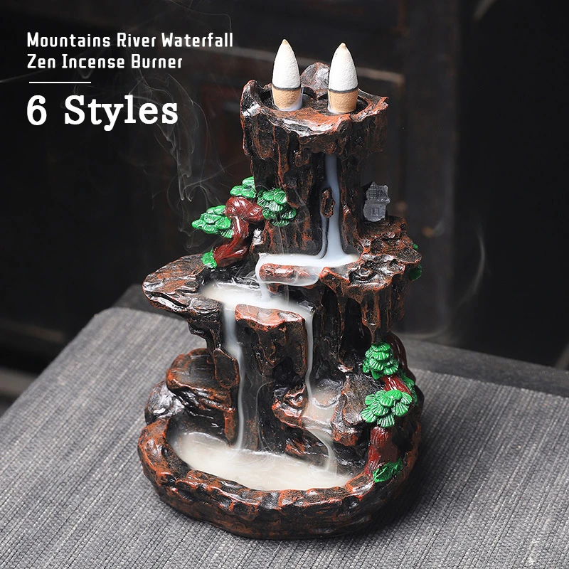 Incense Burner Waterfall Mountain | Smoke Waterfall Incense Fountain ...