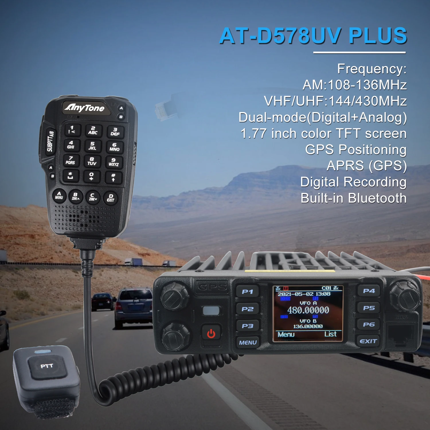 Air-Band-VHF-UHF-Dual-Band-DMR-Walkie-Talkie-AES256-Encryption-GPS-APRS ...