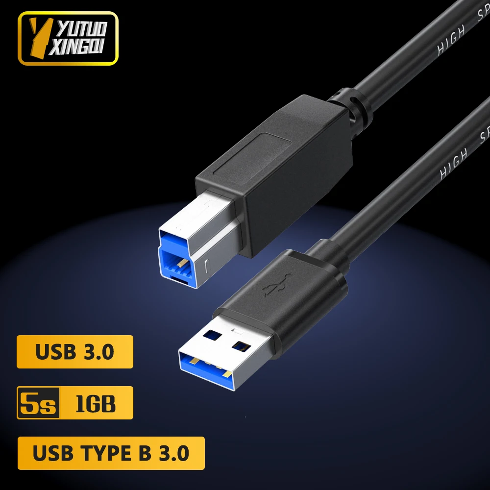 USB-Type-A-To-USB3-0-Type-B-Printer-Cable-High-speed-Square-Port-Data ...